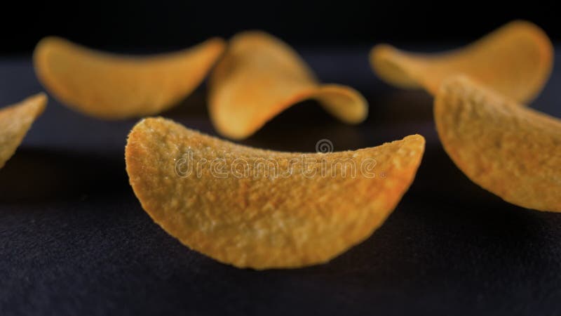 Potato Chips are on the Table. Camera Rotate. Pringles. Lays Stock ...