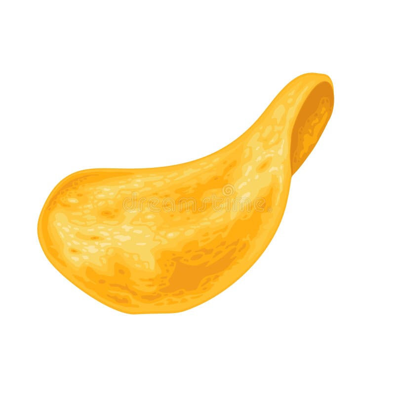 Potato Chips. Vector Color Realistic Illustration. Hand Drawn Design ...