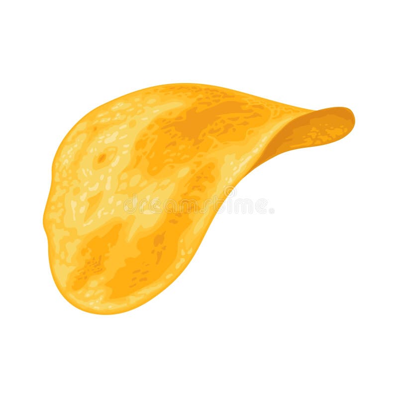 Potato Chips. Vector Color Realistic Illustration. Hand Drawn Design ...
