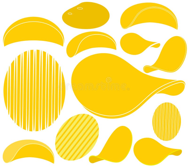 Abstract Potato Chips stock vector. Illustration of bizarre - 80339220