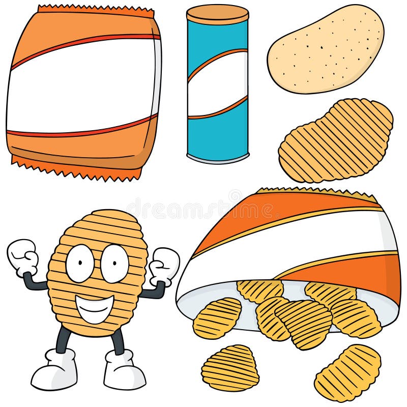 Vector of potato chips stock vector. Illustration of crunchy - 120145156