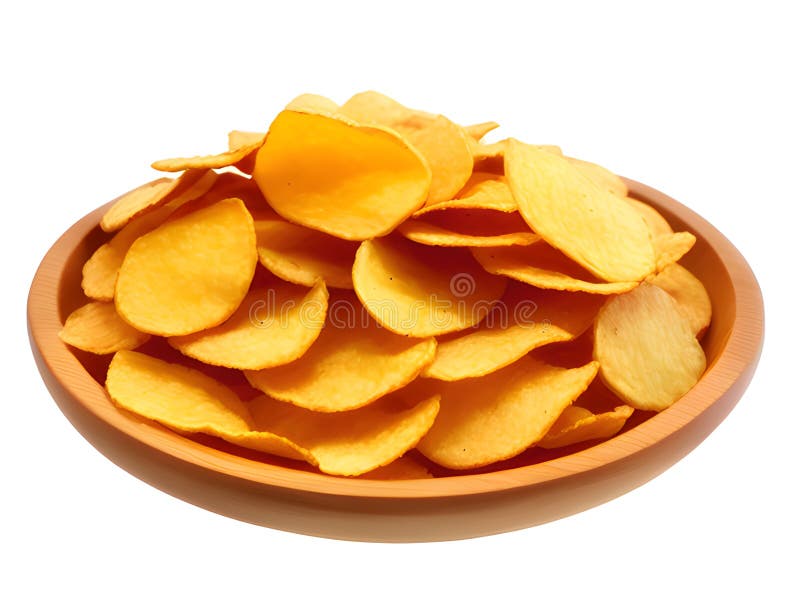 Fried Potato Slices in Plate Isolated on White Background, Ai Generated ...