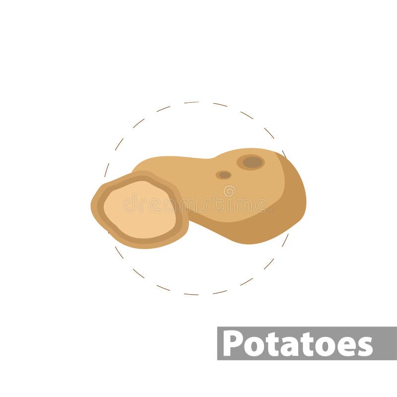 Potato Clipart. Potato Colorful Flat Icon Stock Vector - Illustration ...