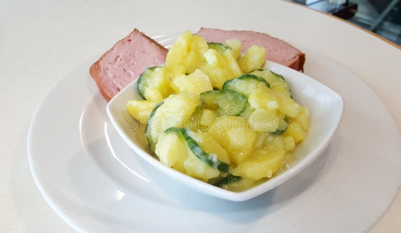 Potato and cucumber salad stock photo. Image of meatloaf - 73214744