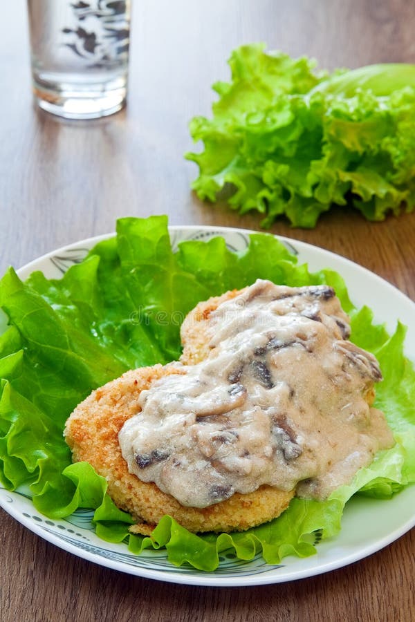 Potato Cutlets with Mushroom Sauce Stock Photo - Image of cutlets ...