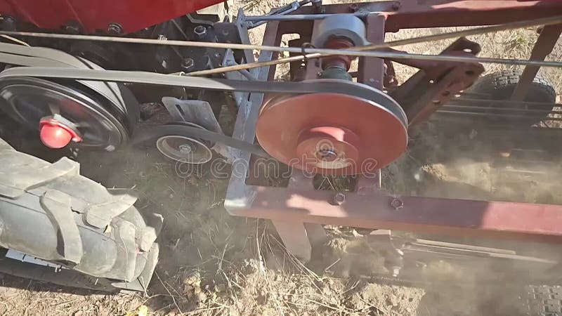 Potato Digging Machine, Plow, Rural Themes. Stock Video - Video of ...