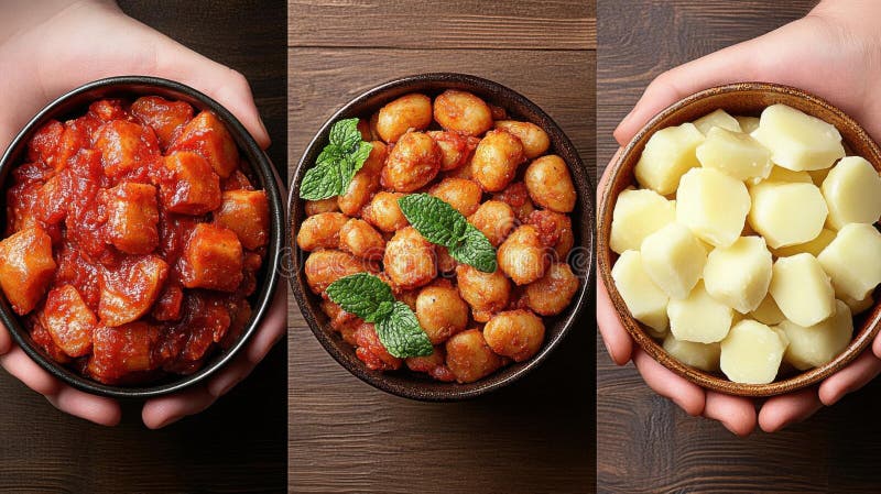 Potato Dishes, Three Ways stock illustration. Illustration of cooking ...