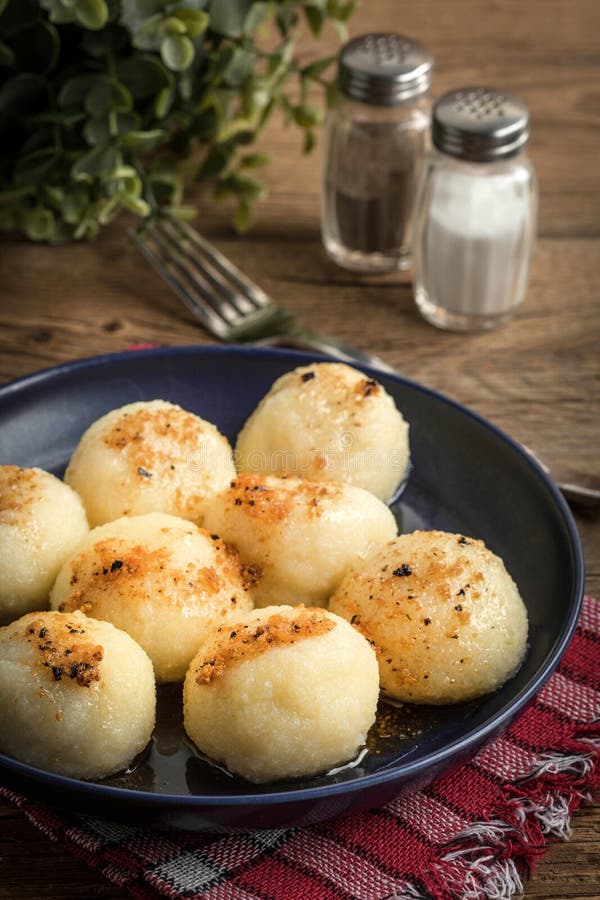 Potato dumplings with meat stock photo. Image of noodle - 274689982