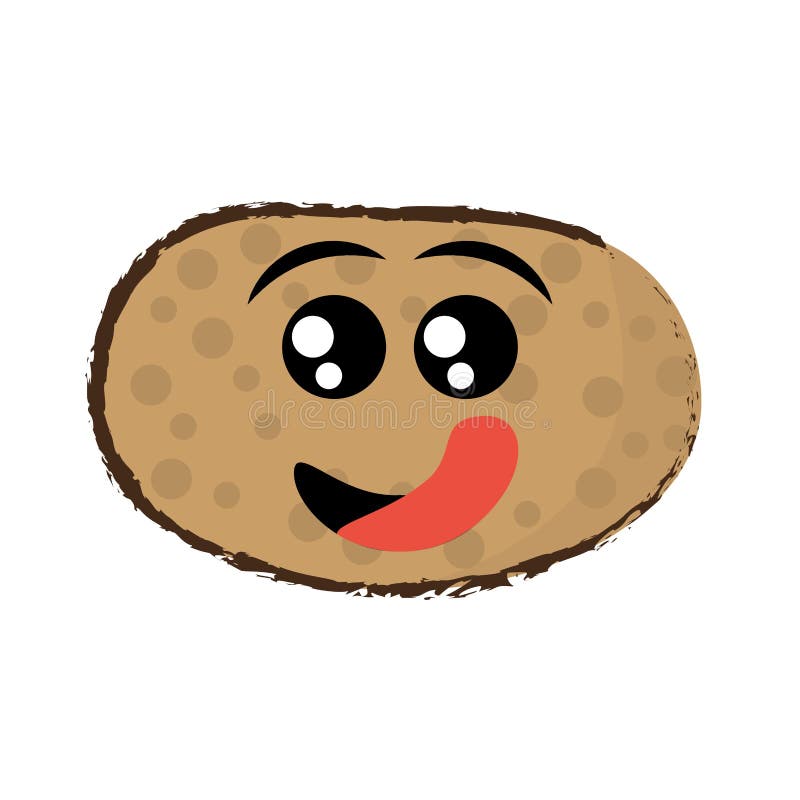 Potato Expressions Hungry Face Stock Illustration - Illustration of ...