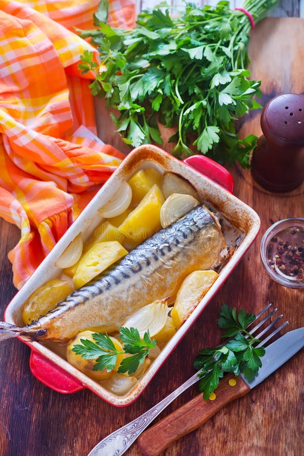 Potato with fish stock image. Image of culinary, diet - 66006039