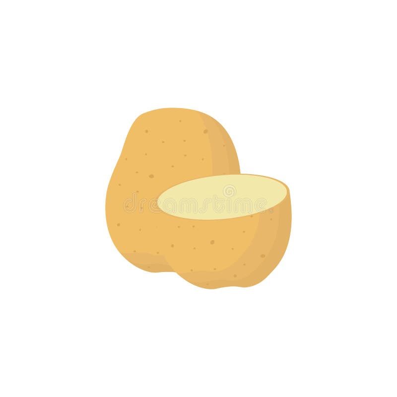 Potato flat icon stock illustration. Illustration of food - 127390558