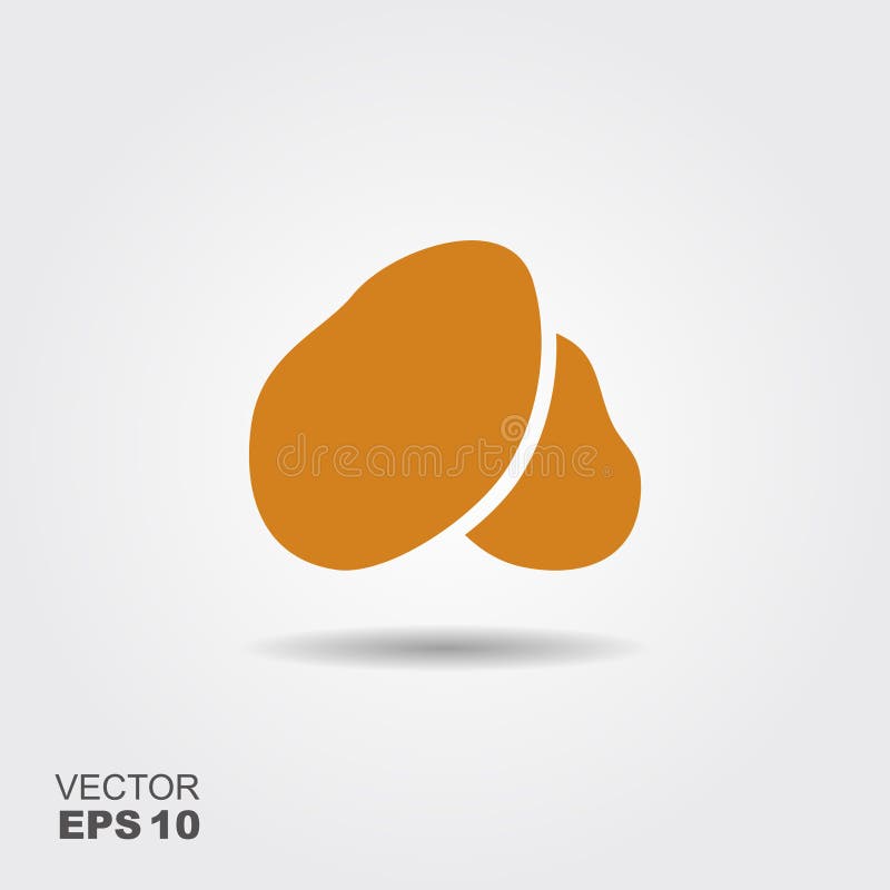 Potato Flat Icon stock vector. Illustration of graphic - 123059552
