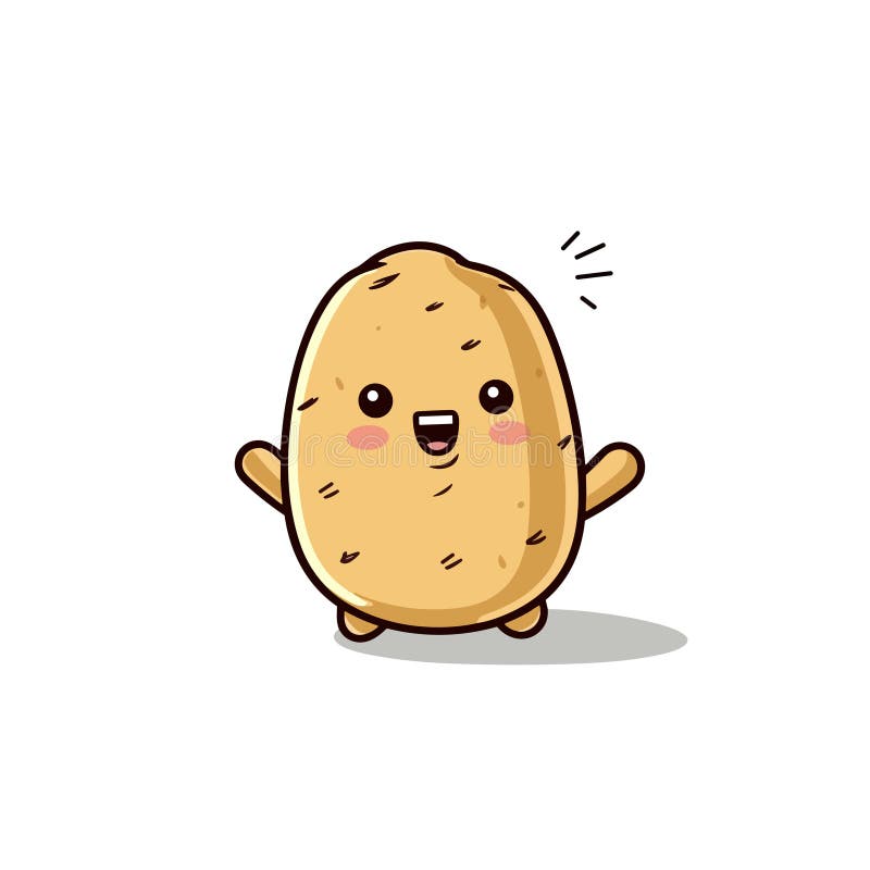 Potato Hand-drawn Illustration. Potato. Vector Doodle Style Cartoon ...