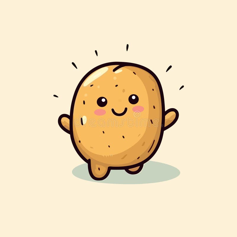 Potato Hand-drawn Illustration. Potato. Vector Doodle Style Cartoon ...
