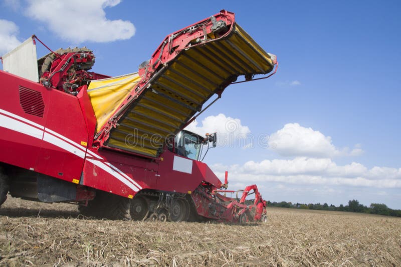 Potato harvester machine stock photo. Image of earth - 231663966