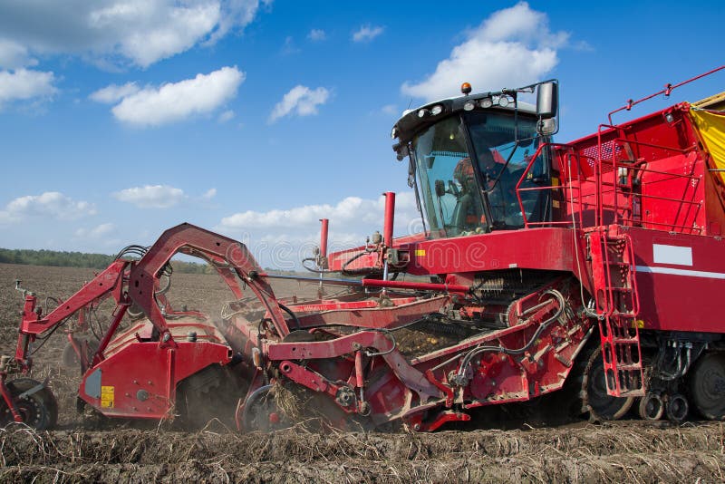 Potato harvester machine stock photo. Image of agricultural - 231663968
