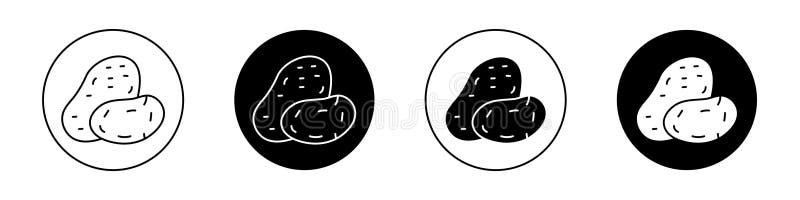 Potato Icon Isolated on White Background Stock Vector - Illustration of ...