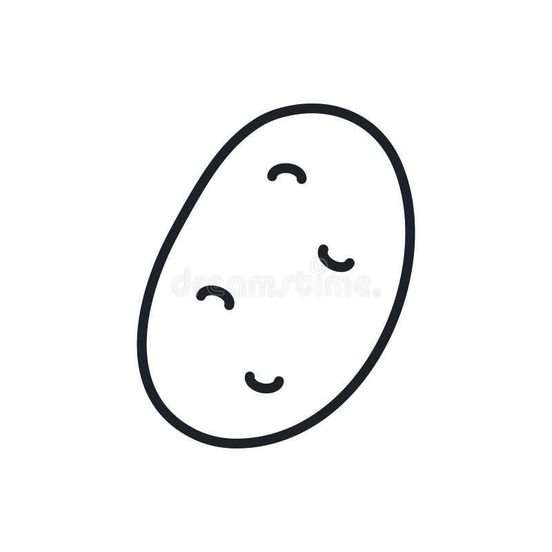 Potato Icon. Linear Color Icon, Contour, Shape, Outline Isolated on ...