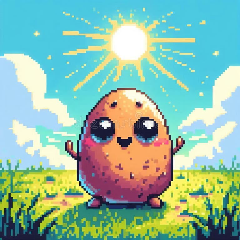 Potato Illustrator Design,pixel Art Stock Illustration - Illustration ...