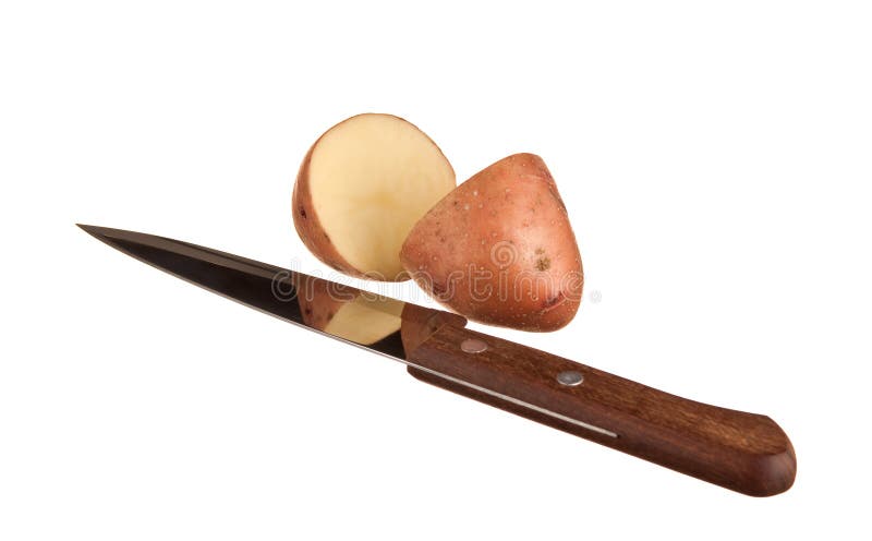 Potato and a knife stock photo. Image of potato, fresh - 67453836