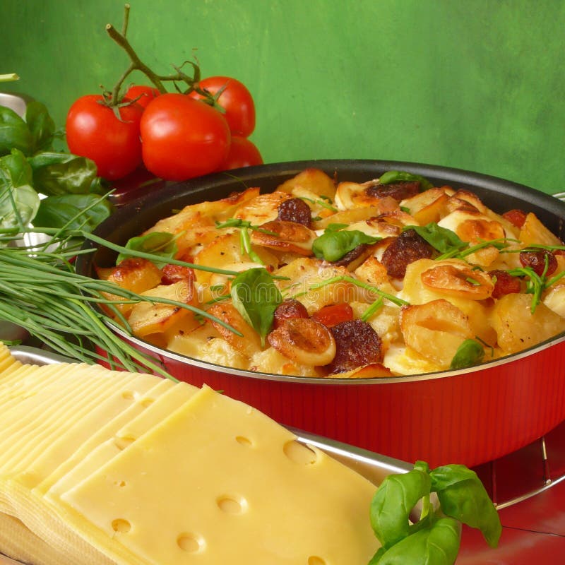 Potato meal stock photo. Image of baked, tomatoes, meal - 19275488
