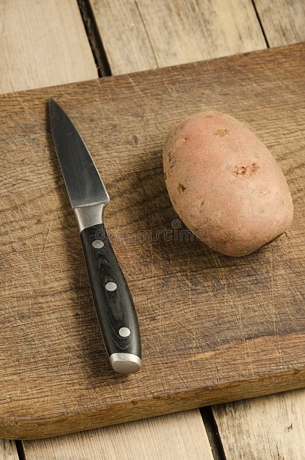 Potato. Natural Food and Knife. Stock Photo - Image of potato, diet ...