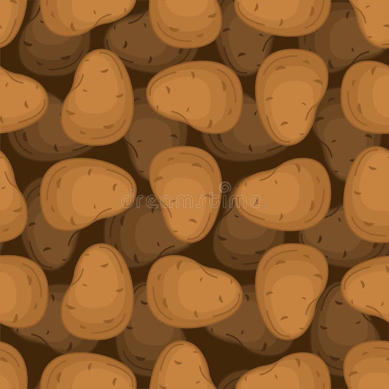 Potato Pattern Seamless. Potatoes Background. Vegetable Texture Stock ...