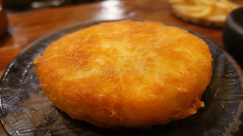 Fried Pie Crust on a Restaurant Table. Stock Illustration ...
