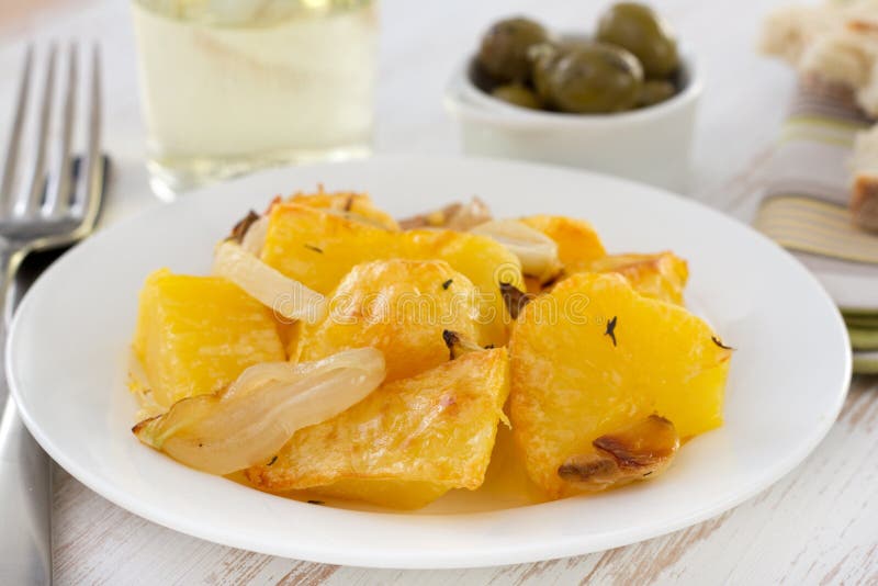 Potato on the plate stock photo. Image of vegetable, bread - 26127072