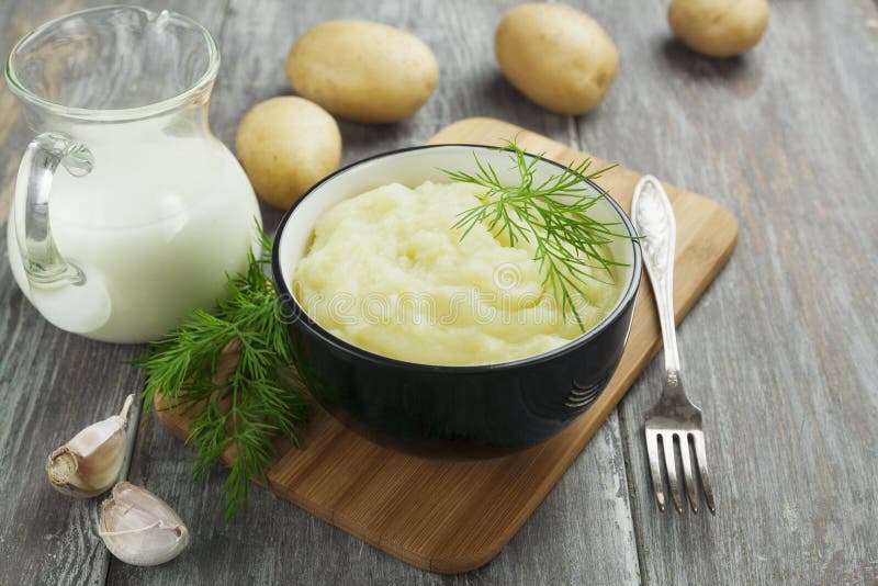 Potato puree stock photo. Image of table, herbs, dinner - 39910936