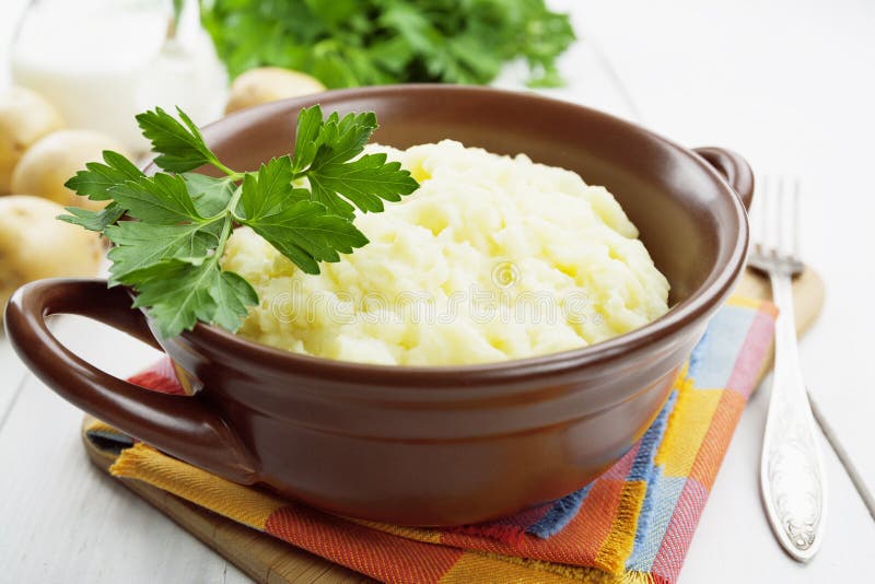 Potato puree stock image. Image of rustic, boiled, appetizing - 51656407