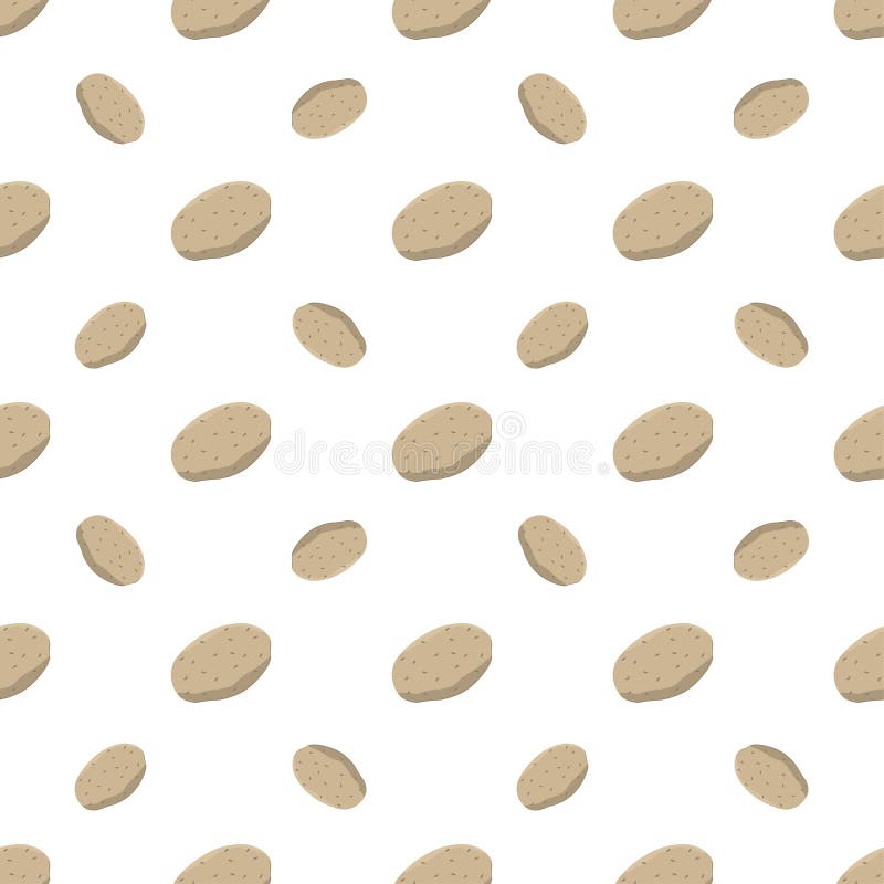Potato Seamless Pattern Background - Vector Stock Vector - Illustration ...