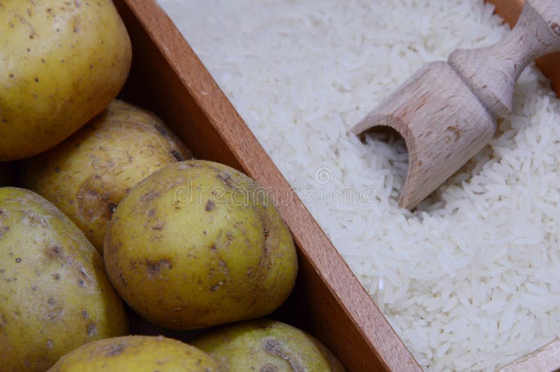 Potato and rice stock image. Image of europe, carbohydrate - 85920041