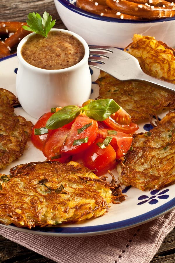 Potato rostie stock image. Image of potato, garnish, fried - 21935925