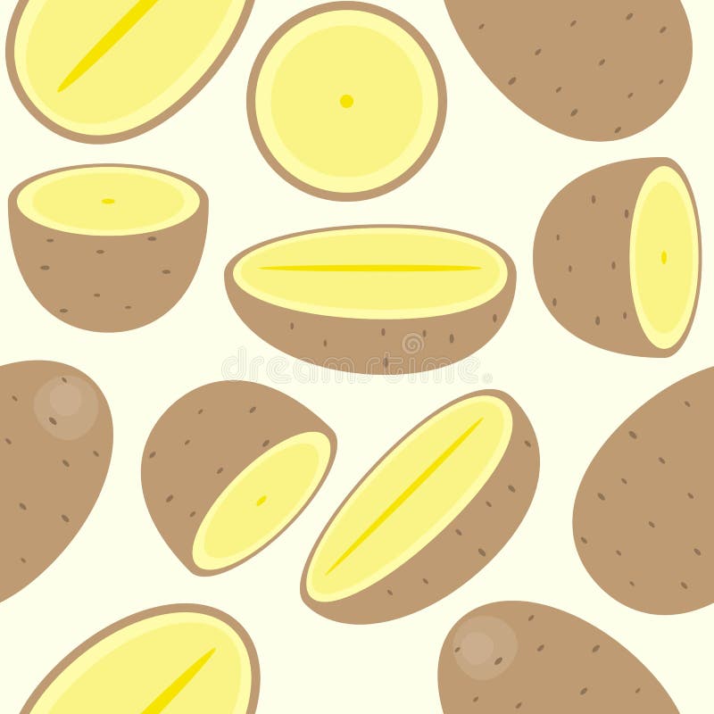 Potato Seamless Pattern for Wallpaper or Wrapping Paper Stock Vector ...