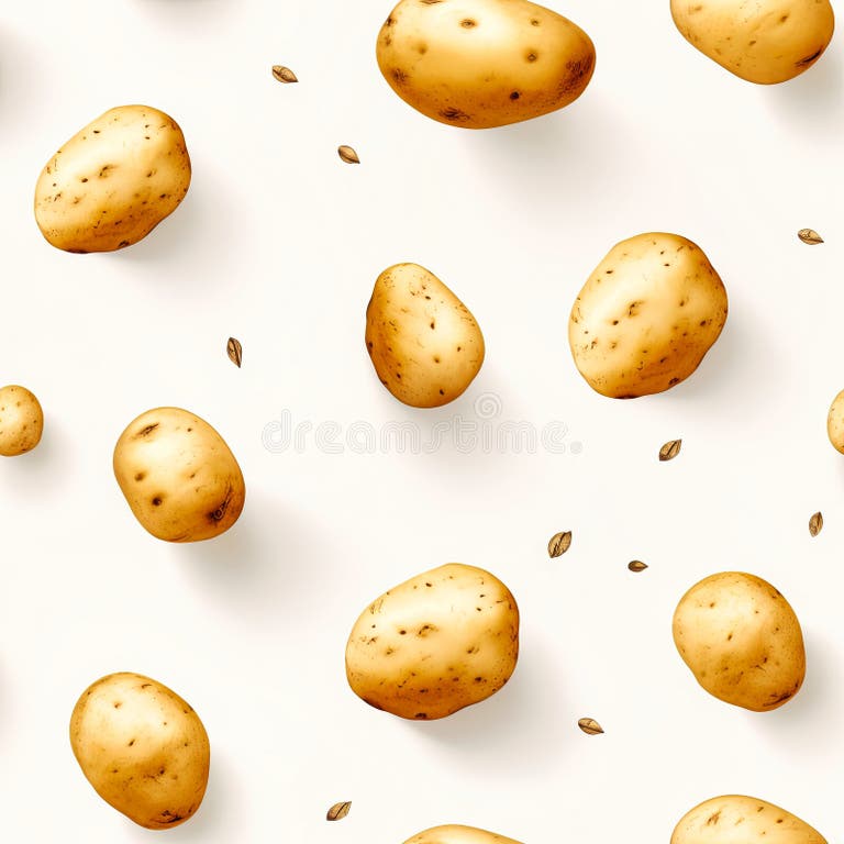 Potato with Shadow Pattern Banner Wallpaper Simple Stock Photo - Image ...
