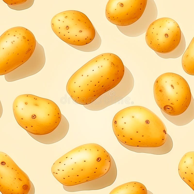 Potato with Shadow Pattern Banner Wallpaper Simple Stock Image - Image ...