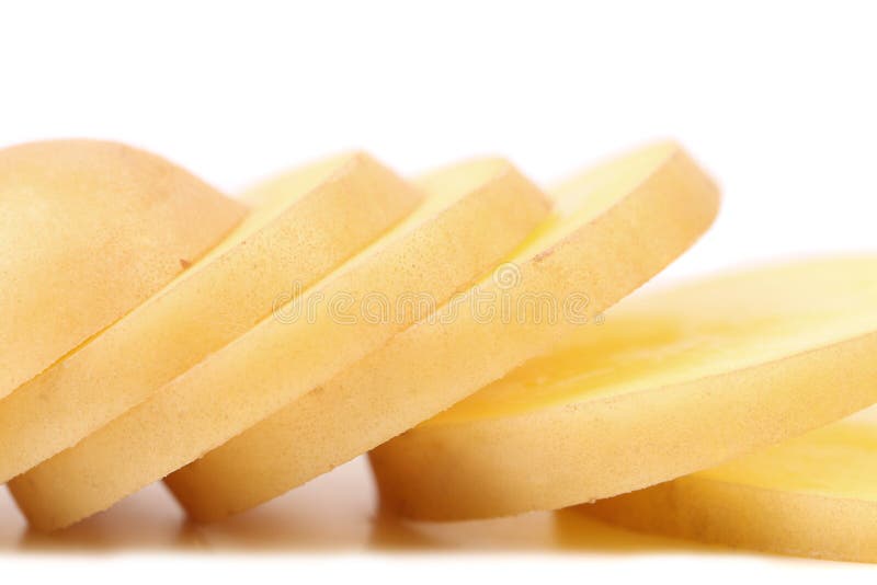 Potato slices. Close up. stock photo. Image of diet, cook - 33764520