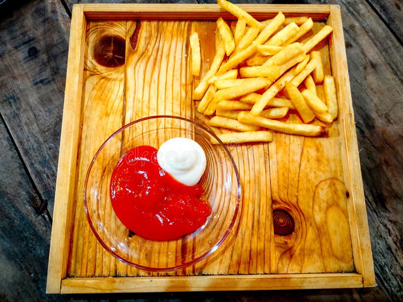 Potato snacks at the cafe stock photo. Image of snacks - 204645576