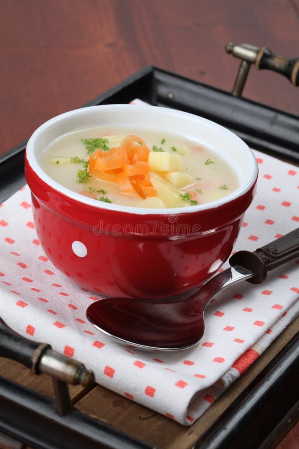 Potato soup stock photo. Image of healthy, parsley, appetizer - 15971452
