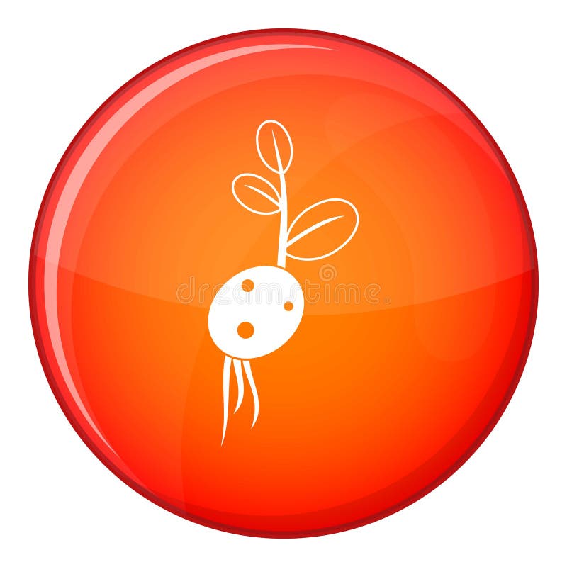 Potato Sprout from the Root Icon, Flat Style Stock Vector ...
