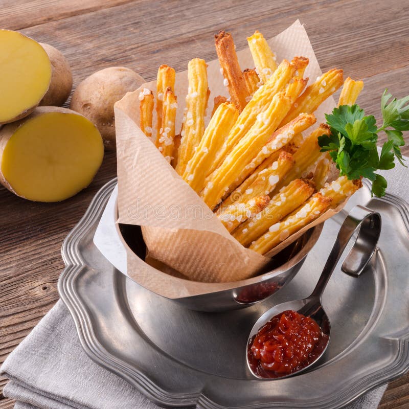 Potato sticks stock photo. Image of plate, meal, eating - 38747710