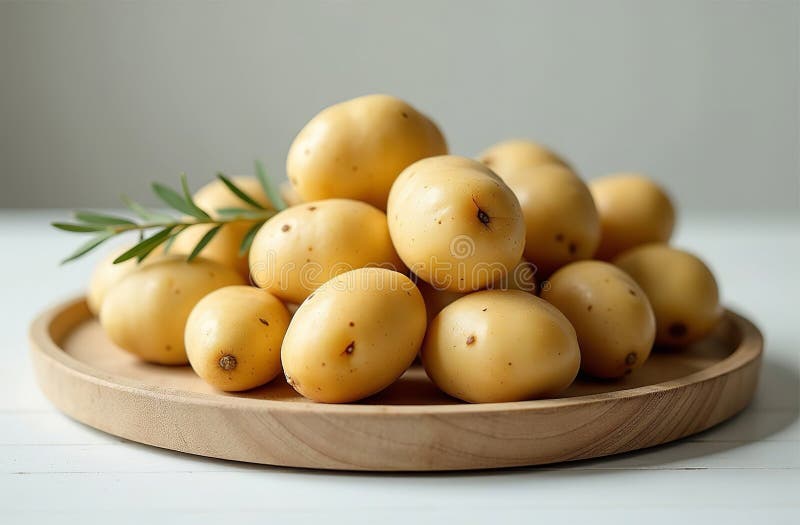 Potato on Table, Close-up of Fresh Vegetable, Bright Kitchen. AI ...