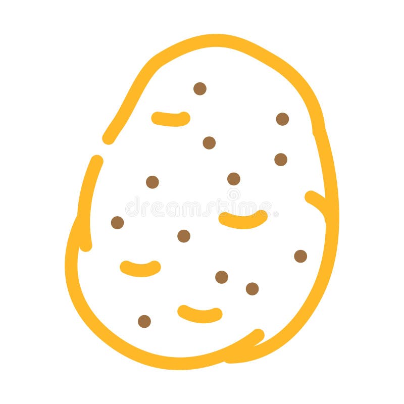 Potato Tuber Color Icon Vector Illustration Stock Vector - Illustration ...