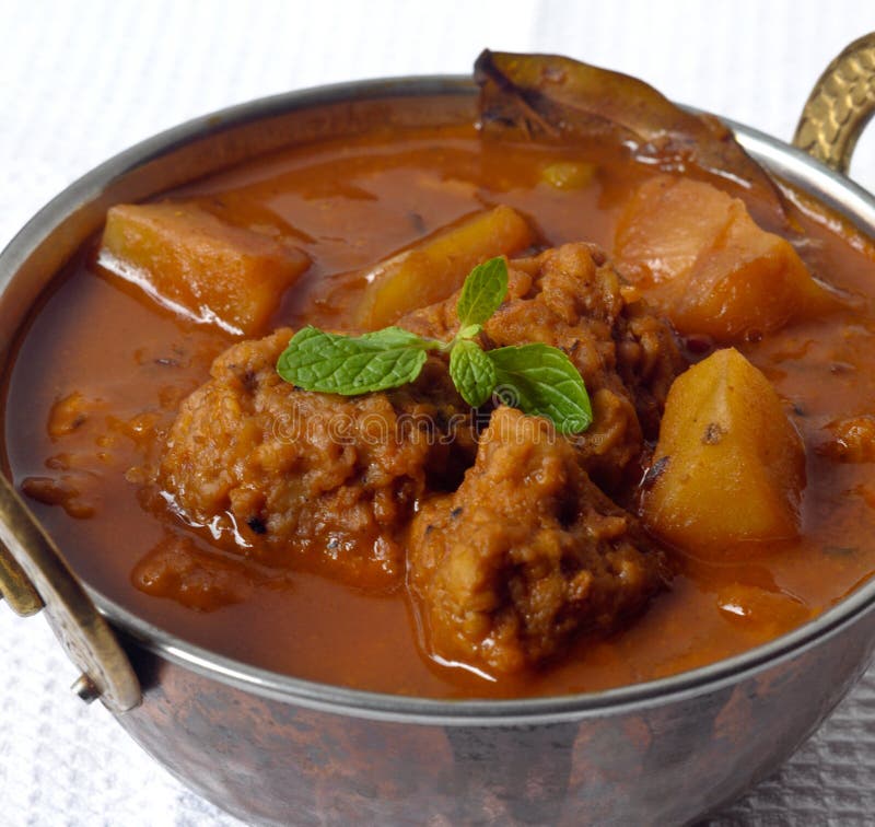 Potato Vadi Curry stock image. Image of ground, meal - 22697519