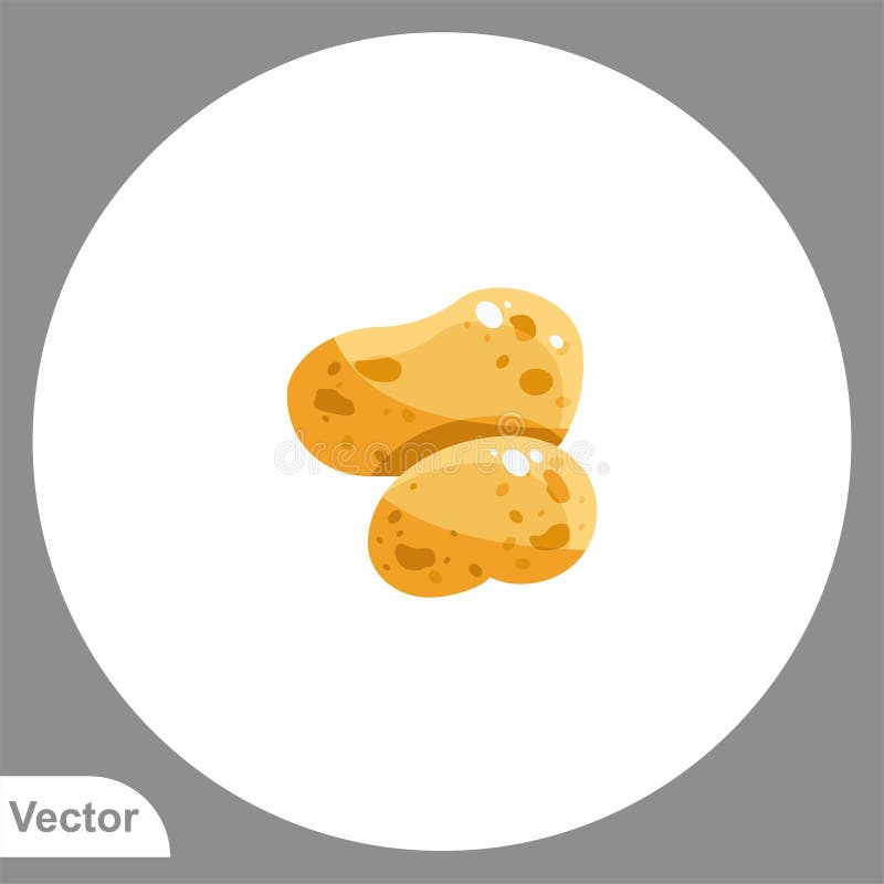 Potato Vector Icon Sign Symbol Stock Vector - Illustration of flat ...