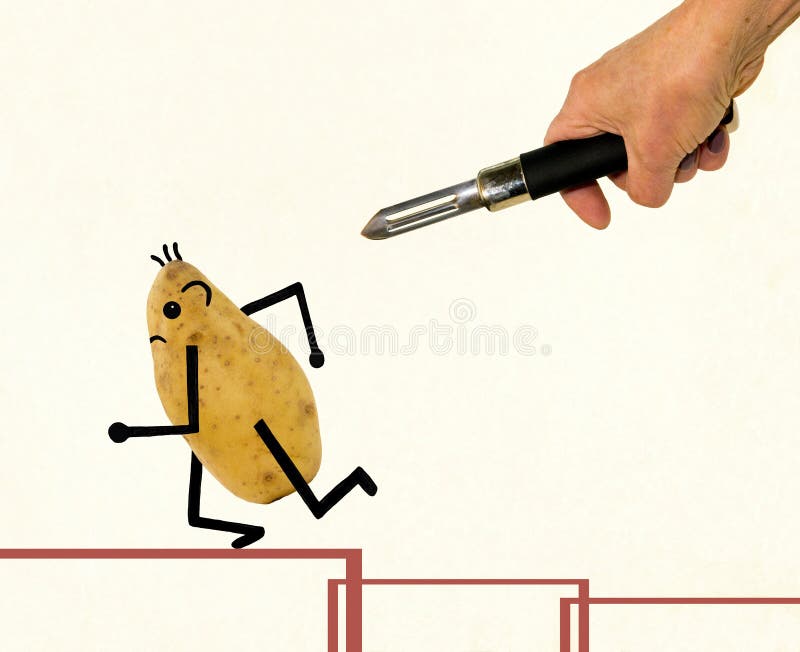 The Potato and the Vegetable Peeler Stock Image - Image of vegetable ...