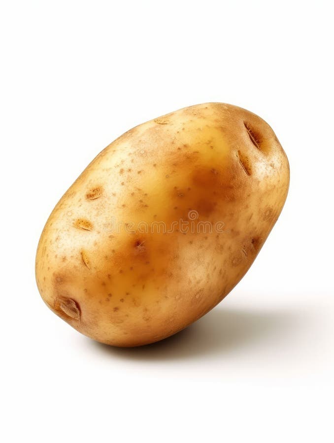 A Potato in White Background Stock Illustration - Illustration of ...