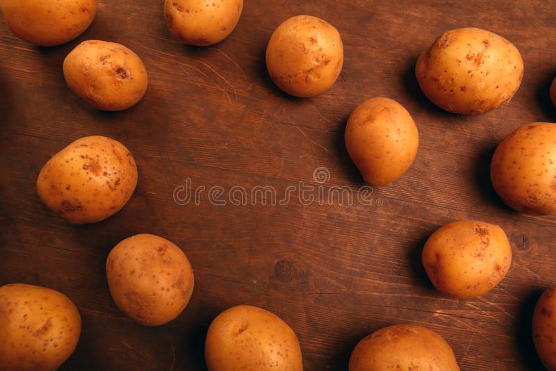 Potato wooden sharp table stock image. Image of baking - 135328987