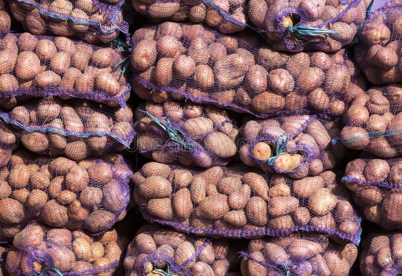 Potatoes in bags stock image. Image of peel, pancakes - 44309599